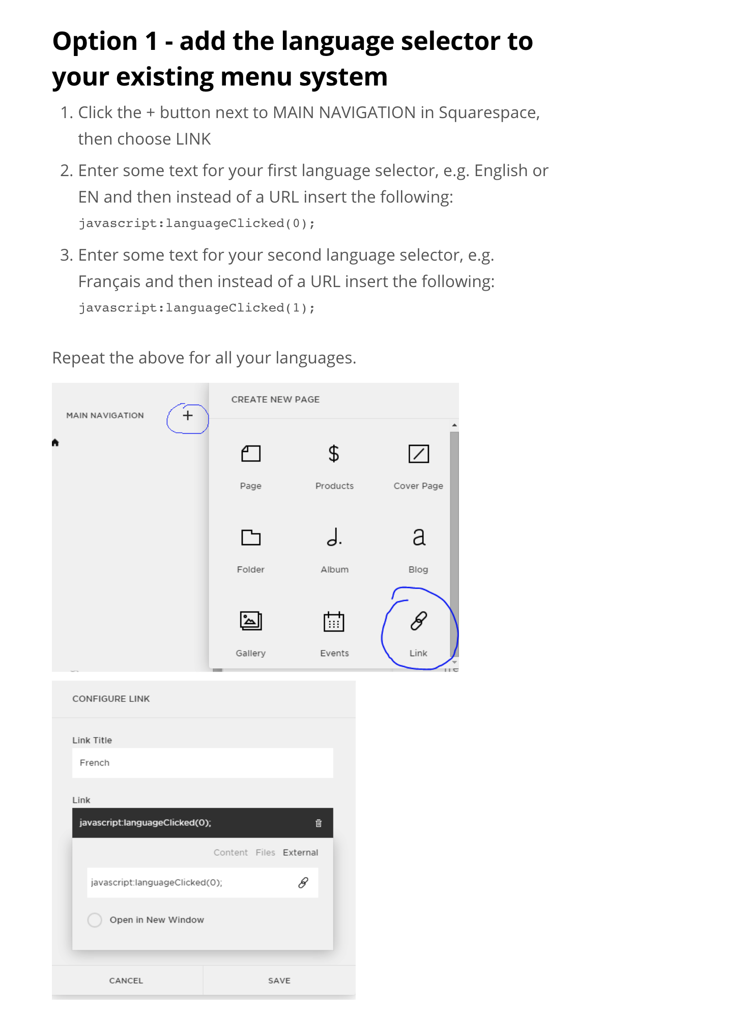 Cannot Add Your Javascript Link In Squarespace Multilingualizer 9249
